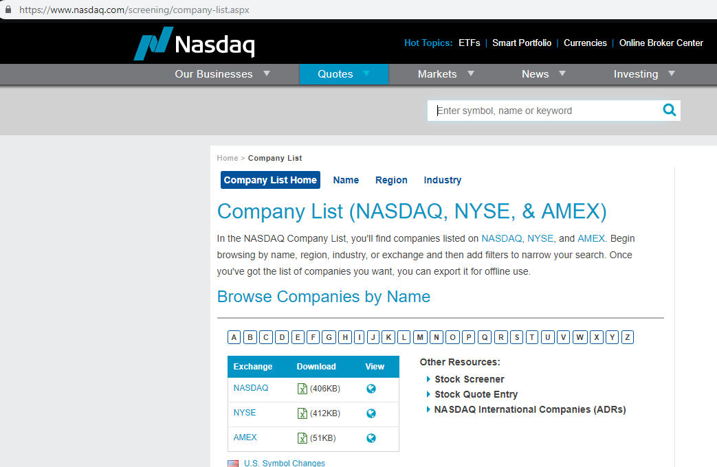 stock price for Nasdaq listed companies – Alpha Vantage – “Free”mium ...