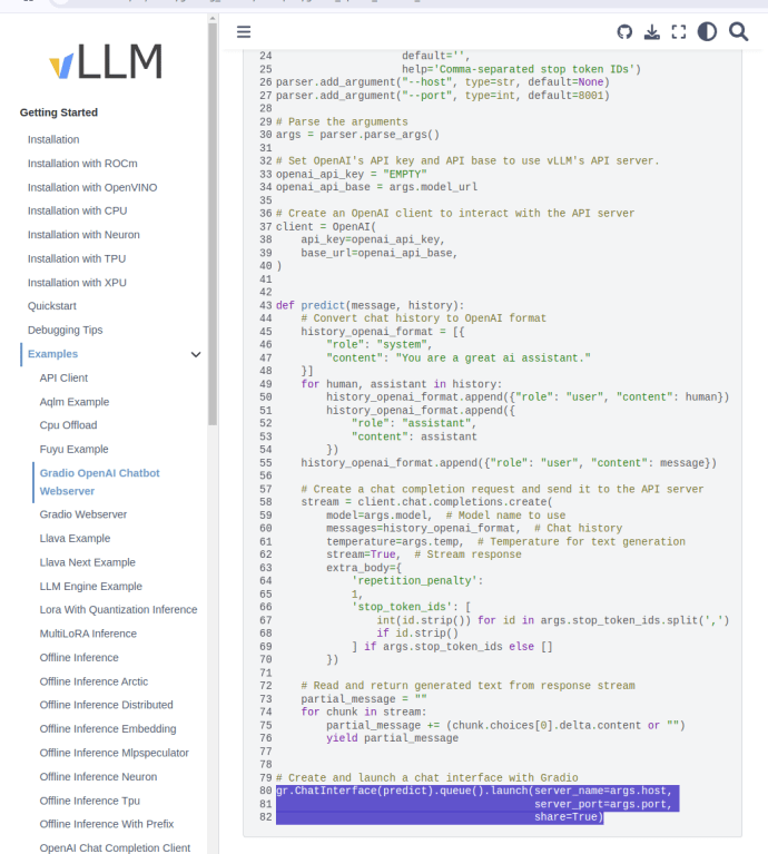 vllm quick start | datafireball